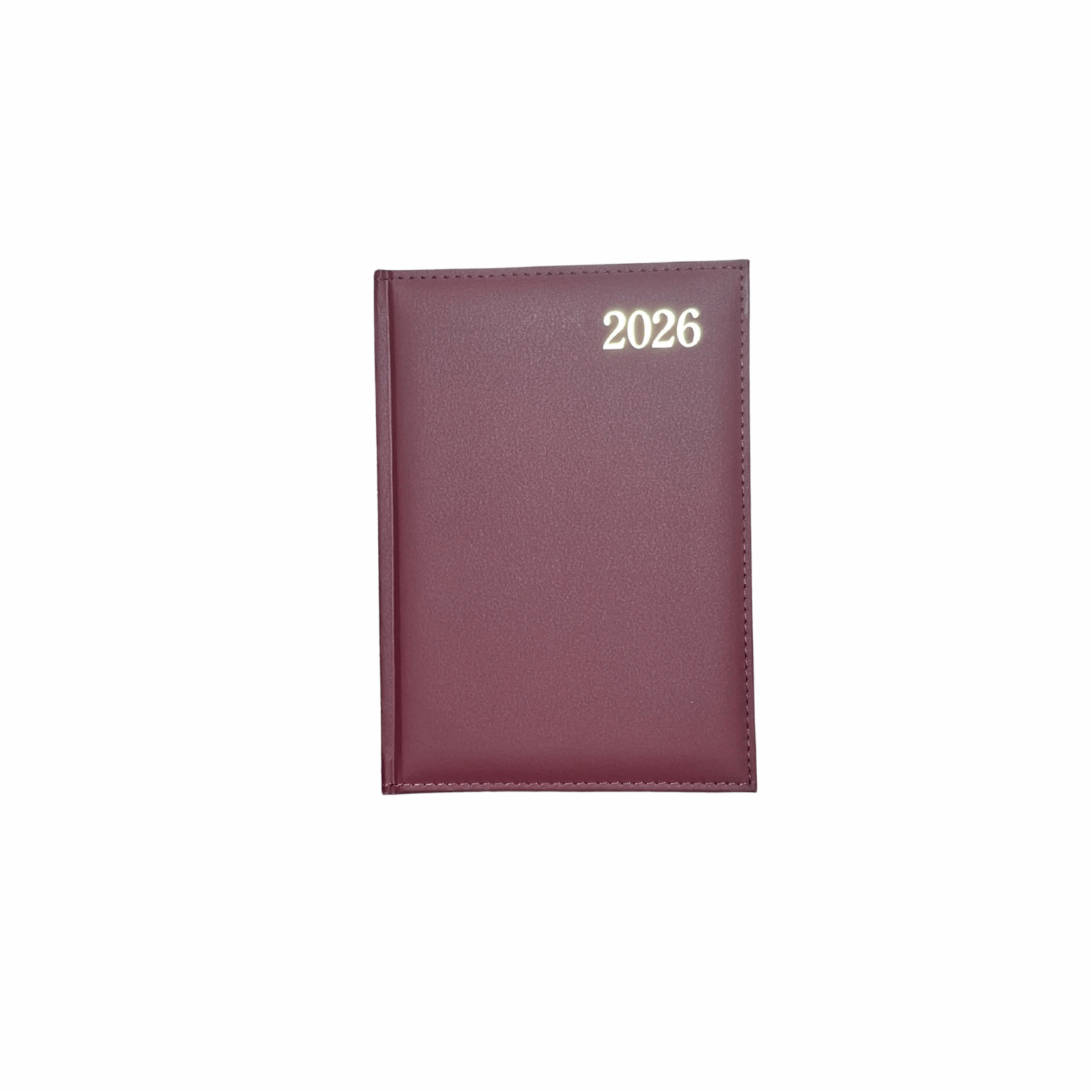 2026 Padded & Stitched Diary A5 Burgundy - ValueCity Wholesalers