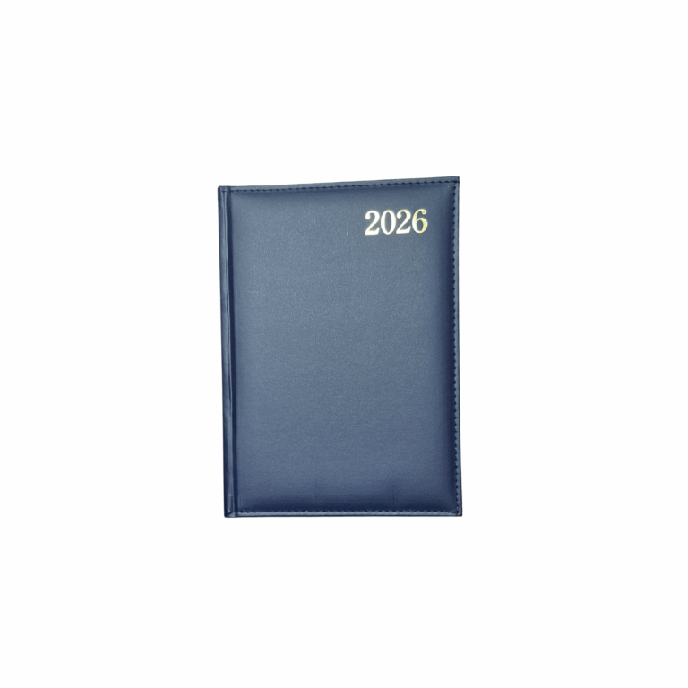 2026 A5 Page a Day Padded Diary Navy - ValueCity