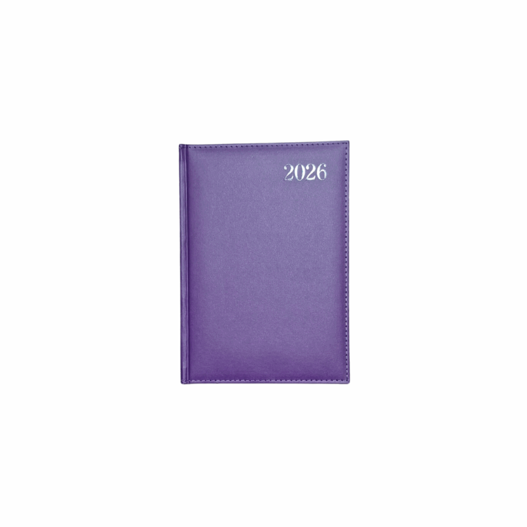 2026 Padded & Stitched Diary A5 Purple - ValueCity Wholesalers