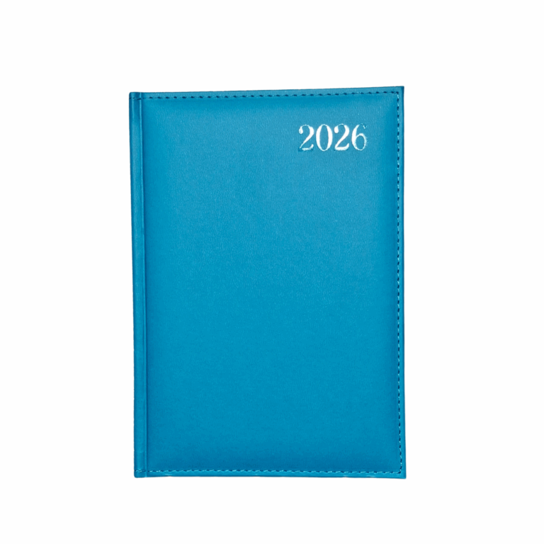 2026 Diary A4 Padded Page a Day Turquoise - ValueCity Wholesalers